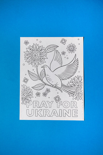 Pray for Ukraine Coloring Page, PDF Printable – The House That Lars Built