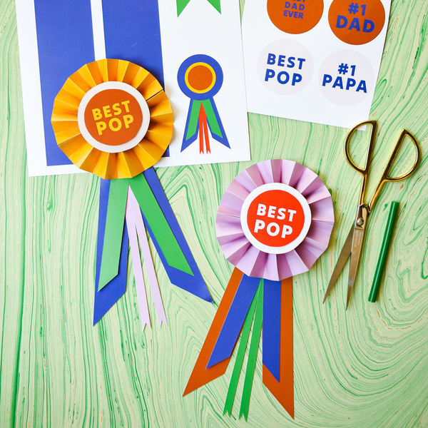 Father's Day Rosette Prize Ribbons, PDF Printable - The House That Lars ...