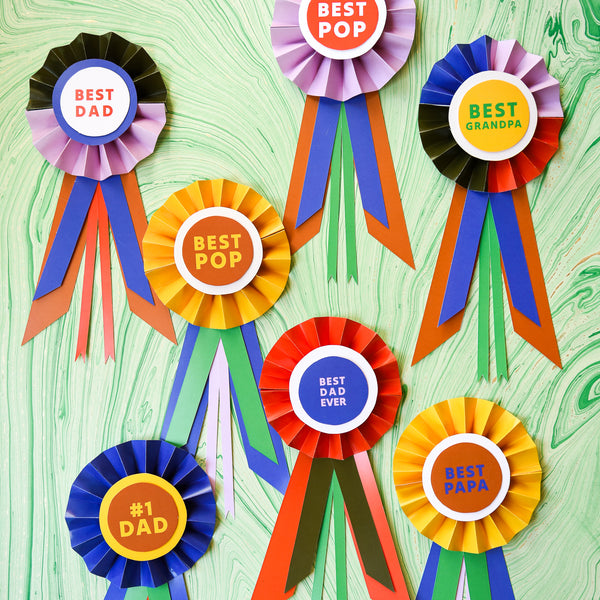 Father's Day Rosette Prize Ribbons, PDF Printable - The House That Lars Built