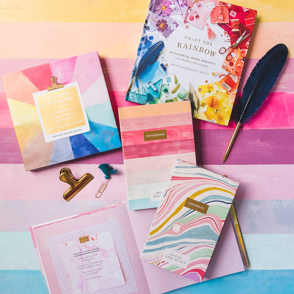 My Life in Color (hardcover guided journal) + Marble Blank Journal (ha ...