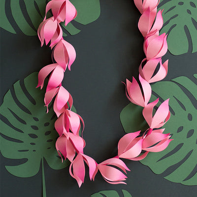 DIY Paper Flower Lei, SVG & PDF Template - The House That Lars Built