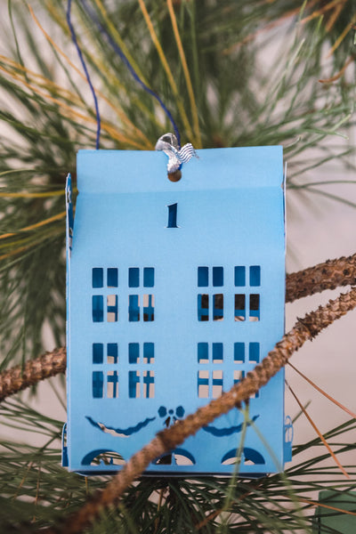 Paper Advent Village Calendar Template, SVG & PDF template - The House ...