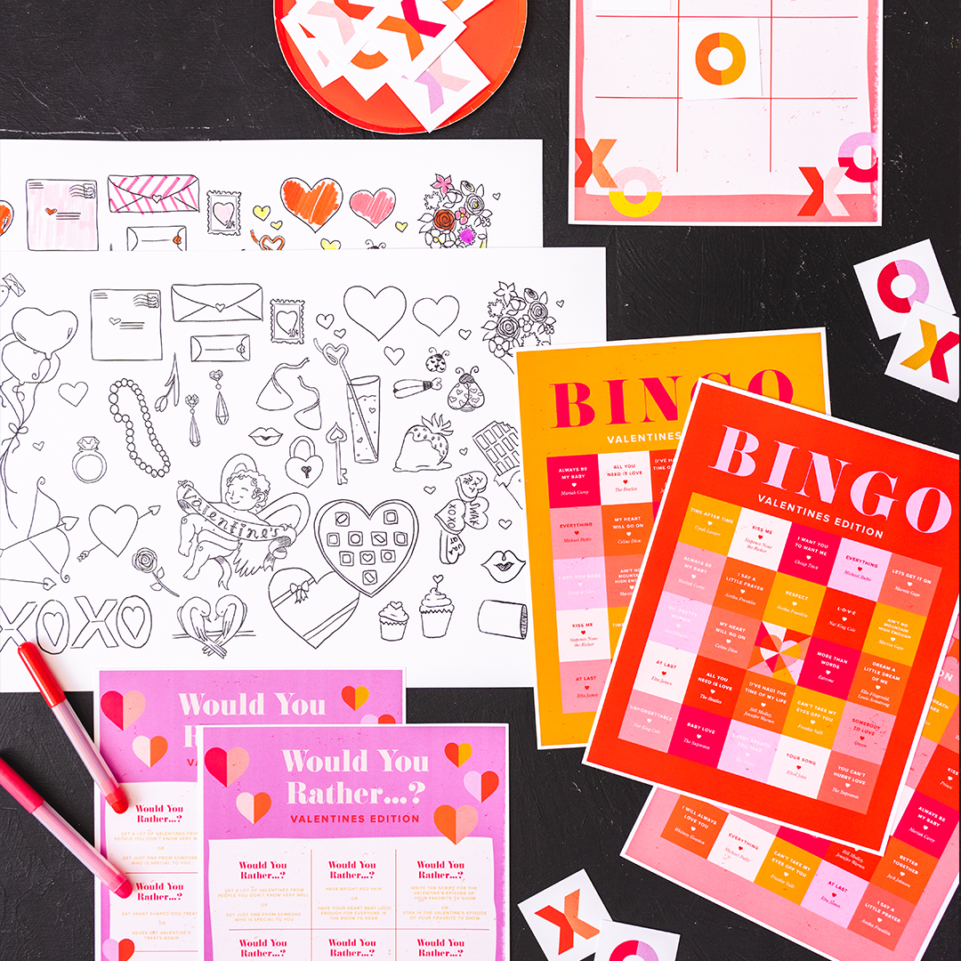 Valentine's Day Table Games, PDF Printable - The House That Lars Built