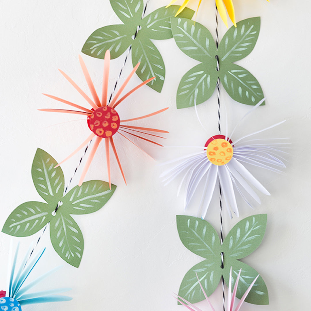 Paper Flower Garland Leaf, PDF Template – The House That Lars Built