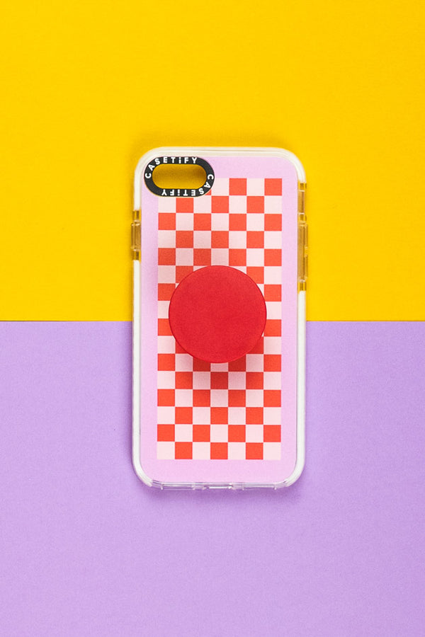 Round All Red Phone Stand Socket - The House That Lars Built