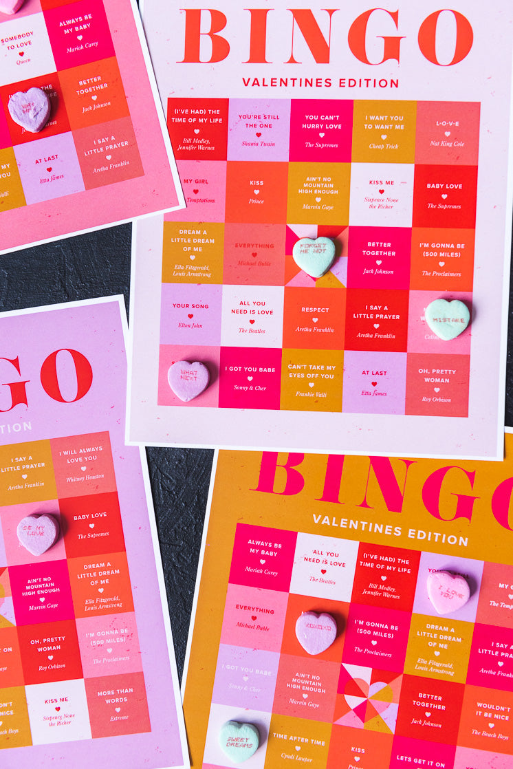 Valentine's Day Song Bingo, PDF Printable - The House That Lars Built